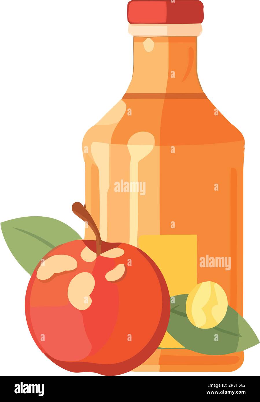 Fresh organic apple, symbol of healthy eating Stock Vector Image & Art ...