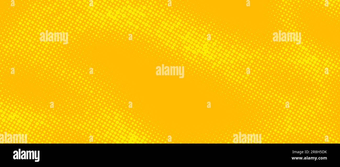 Bright yellow halftone background. Retro comic grain texture. Pixelated ...