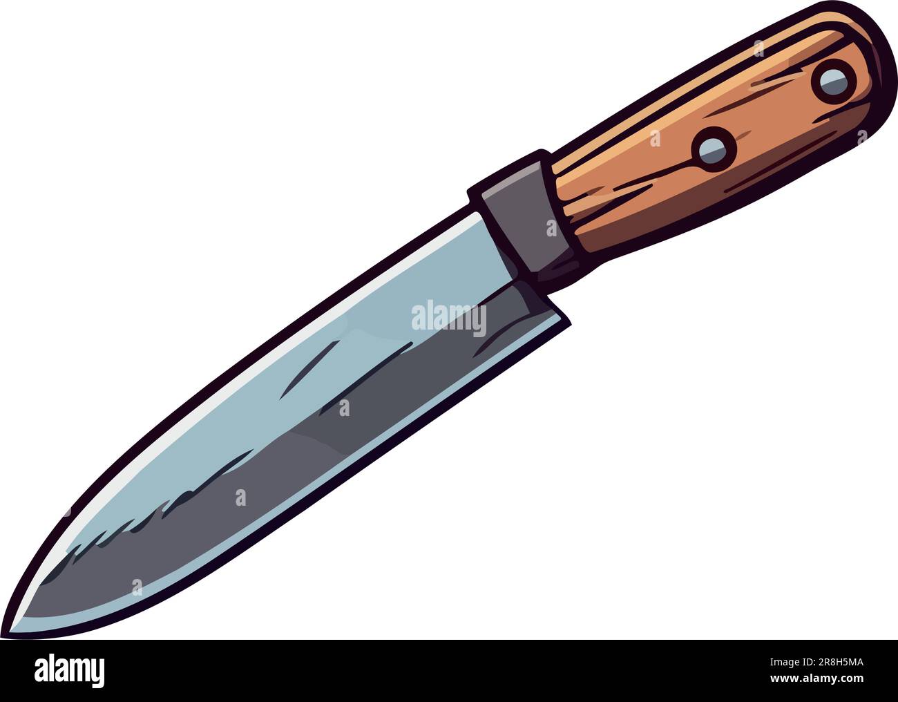 Sharp steel blade, handle, vector illustration Stock Vector Image & Art ...