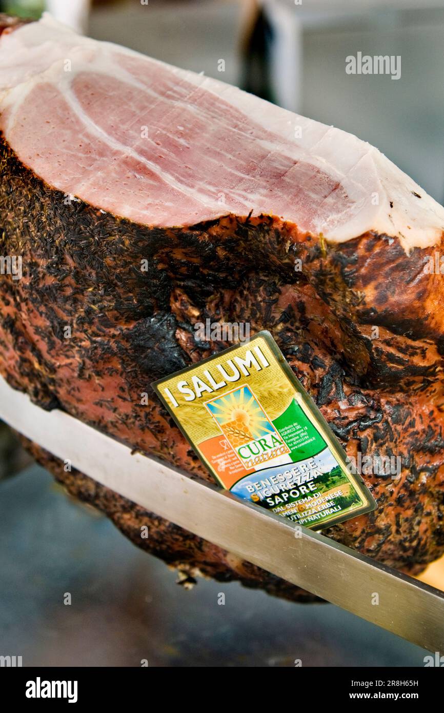 Medieval Ham. Typical Ham from the province of Modena. Emilia Romagna ...