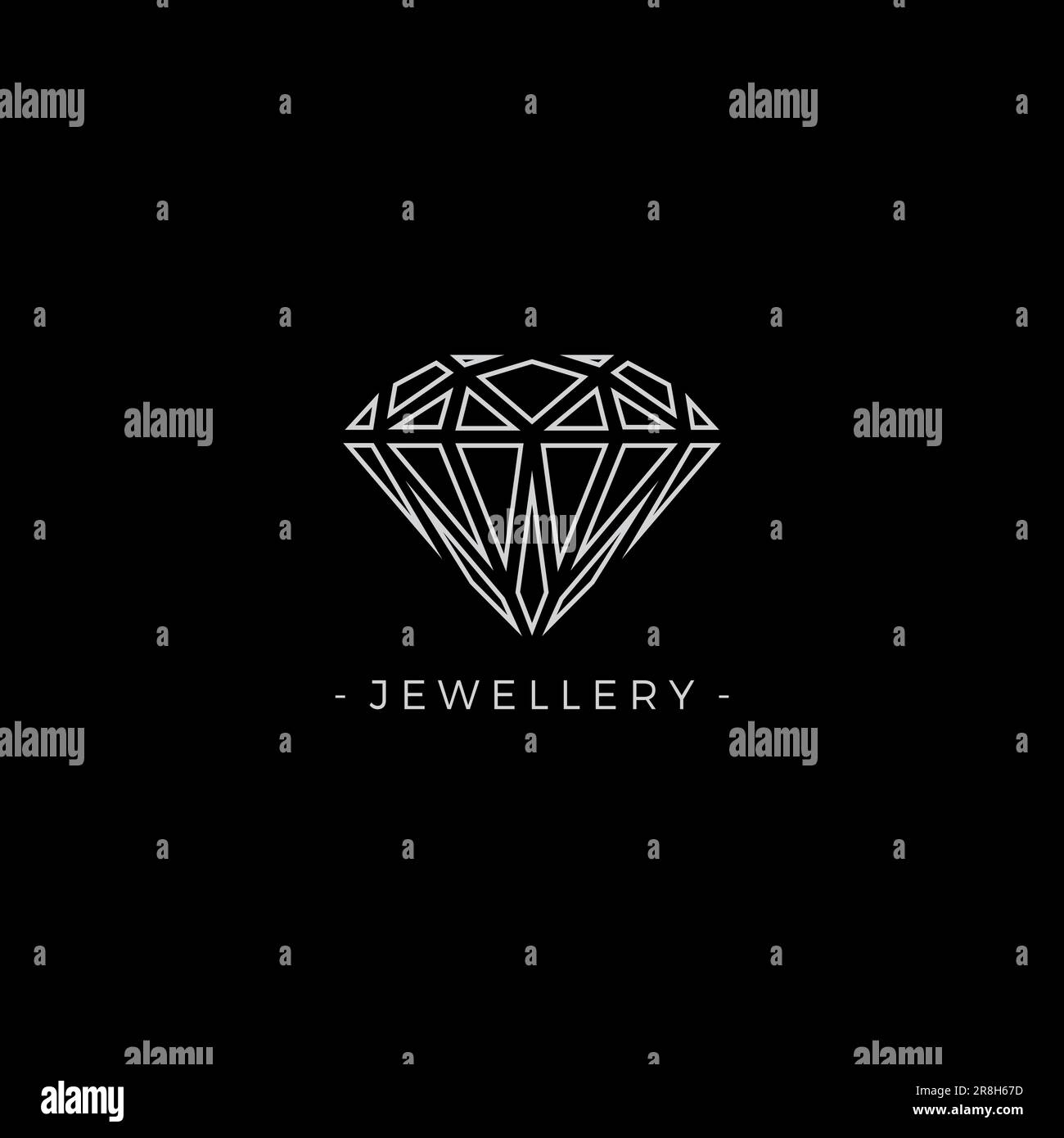 Vector logo jewelry white Stock Vector Images - Alamy