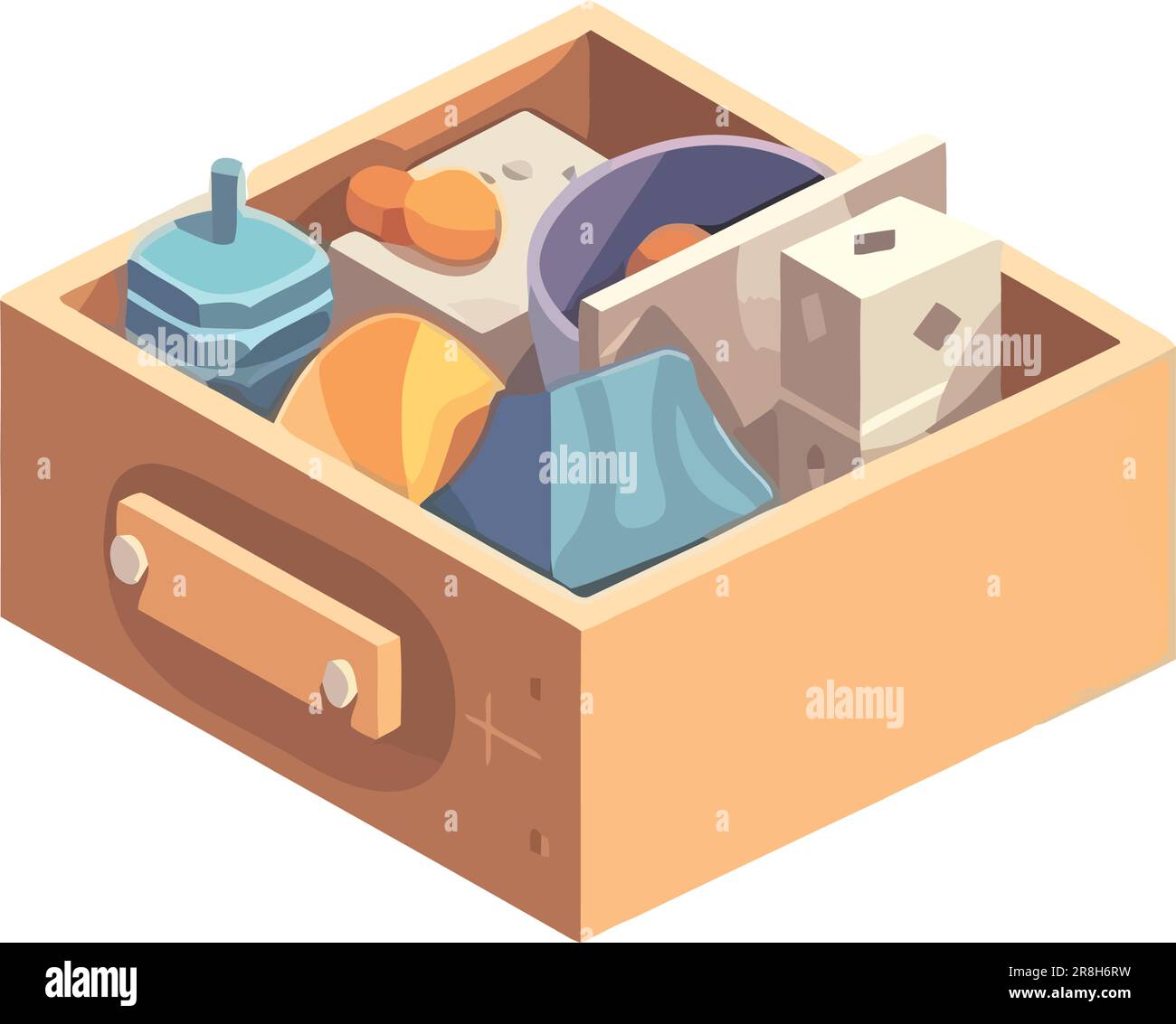 Toys box cartoon icon Stock Vector Images - Alamy