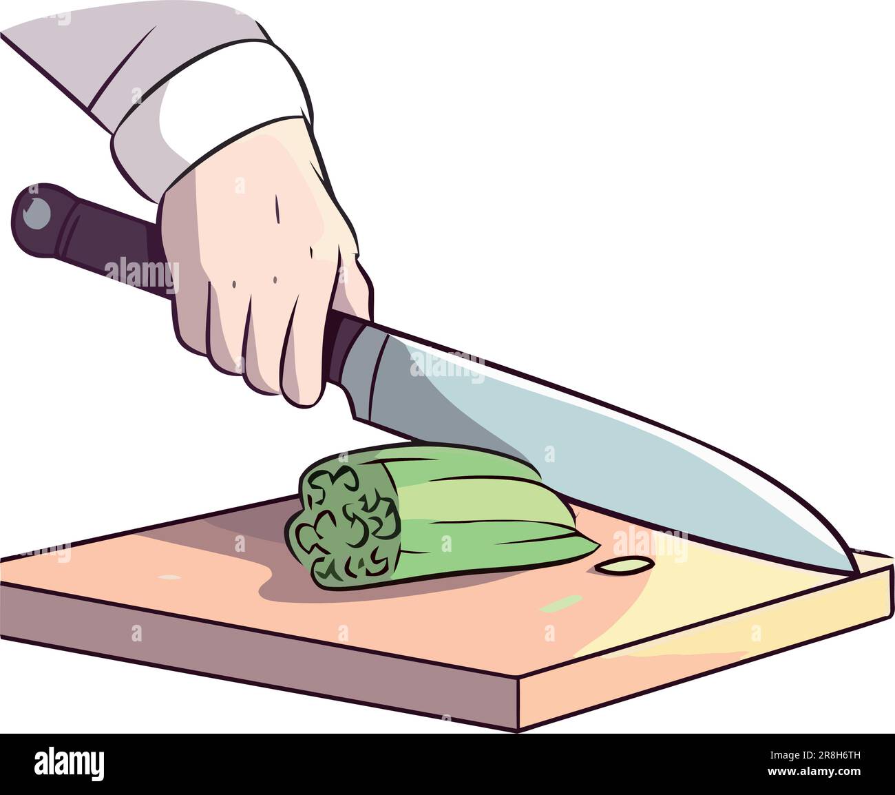 Eating chef hand slices Stock Vector Images - Alamy