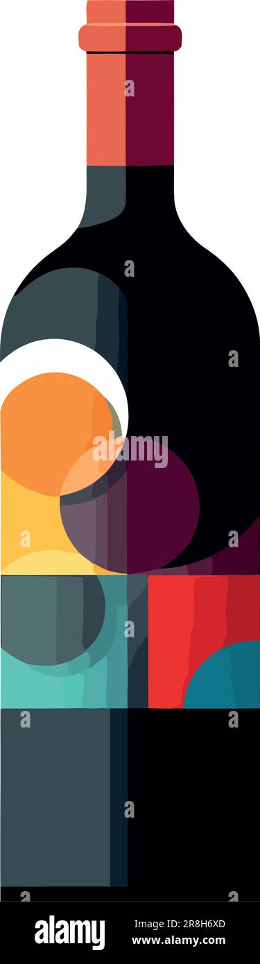 Wine bottle label design illustration Stock Vector Image & Art - Alamy