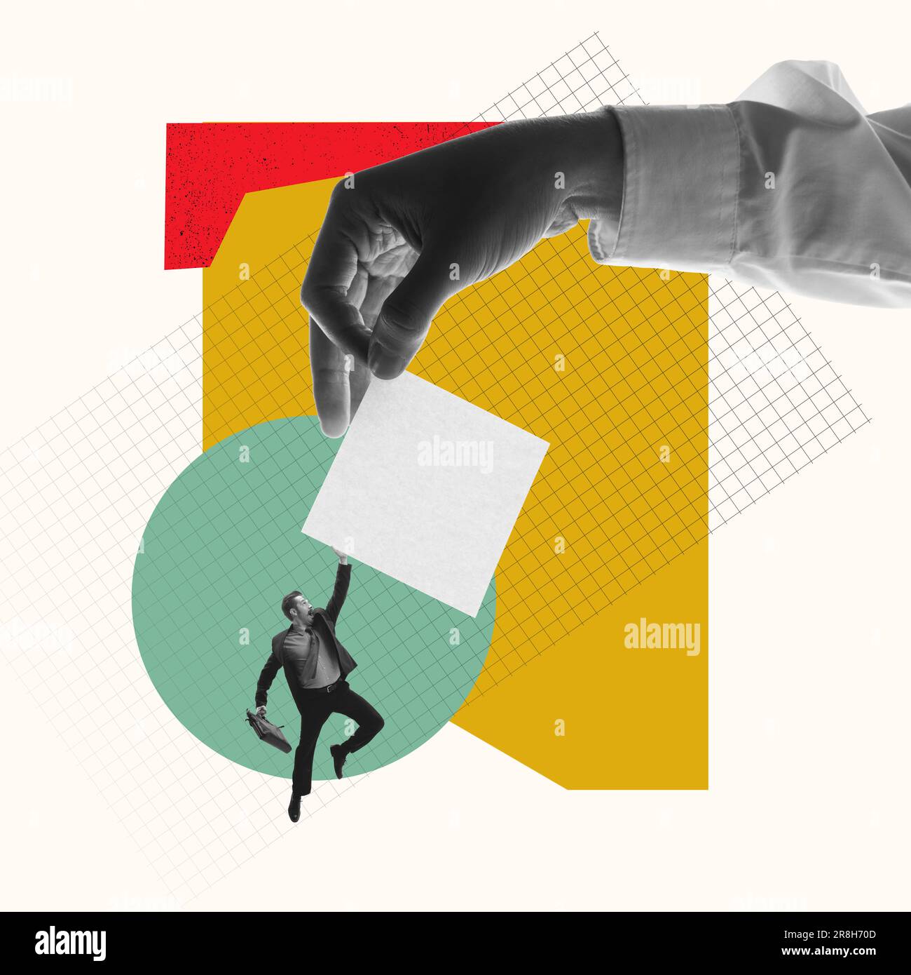 Businessman, ambitious employee catching new professional opportunities ...