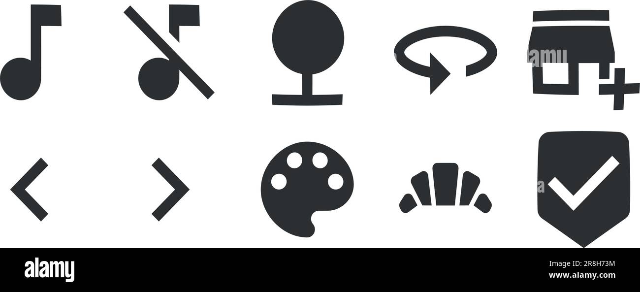 Set of 10 icons Image. Line icons collection. modern trend in the style ...