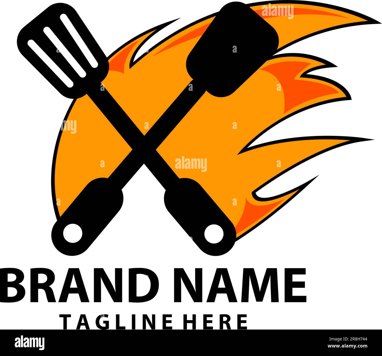 barberque restaurant logo design vector Stock Vector Image & Art - Alamy