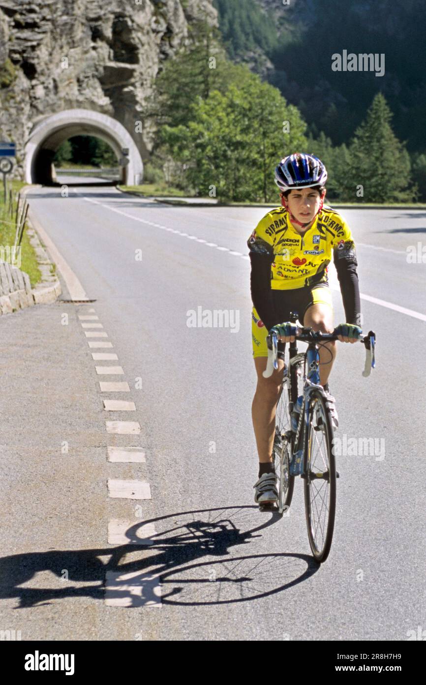 Cycling. Simplon Pass. Switzerland Stock Photo - Alamy