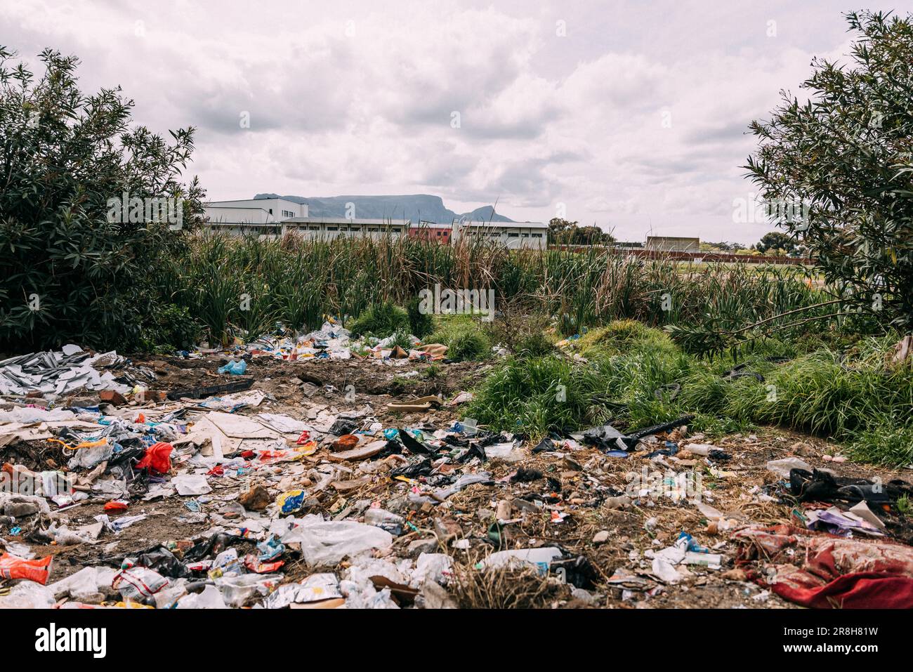 A residential area in Cape Town, South Africa, surrounded by large ...