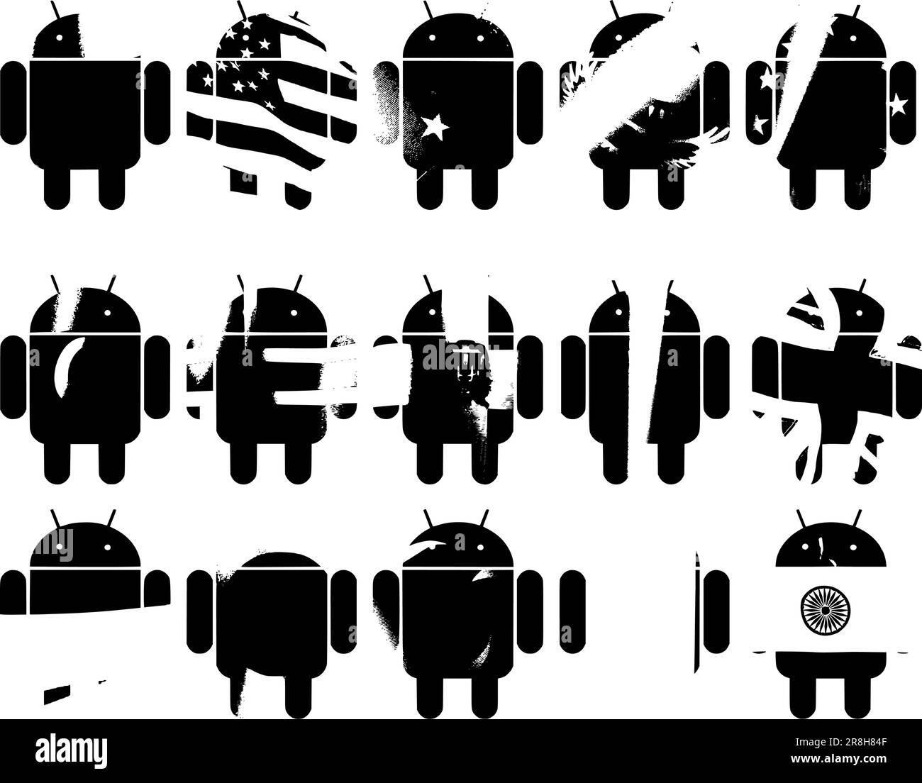 Black Android Logo