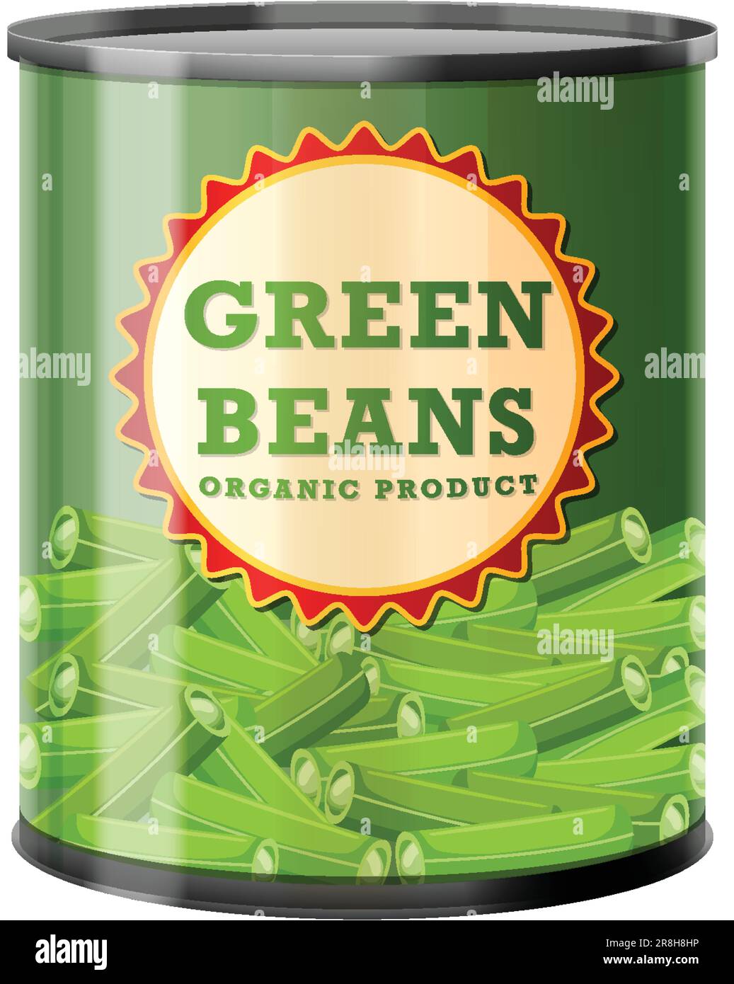 Green Beans Food Can Vector illustration Stock Vector Image & Art - Alamy