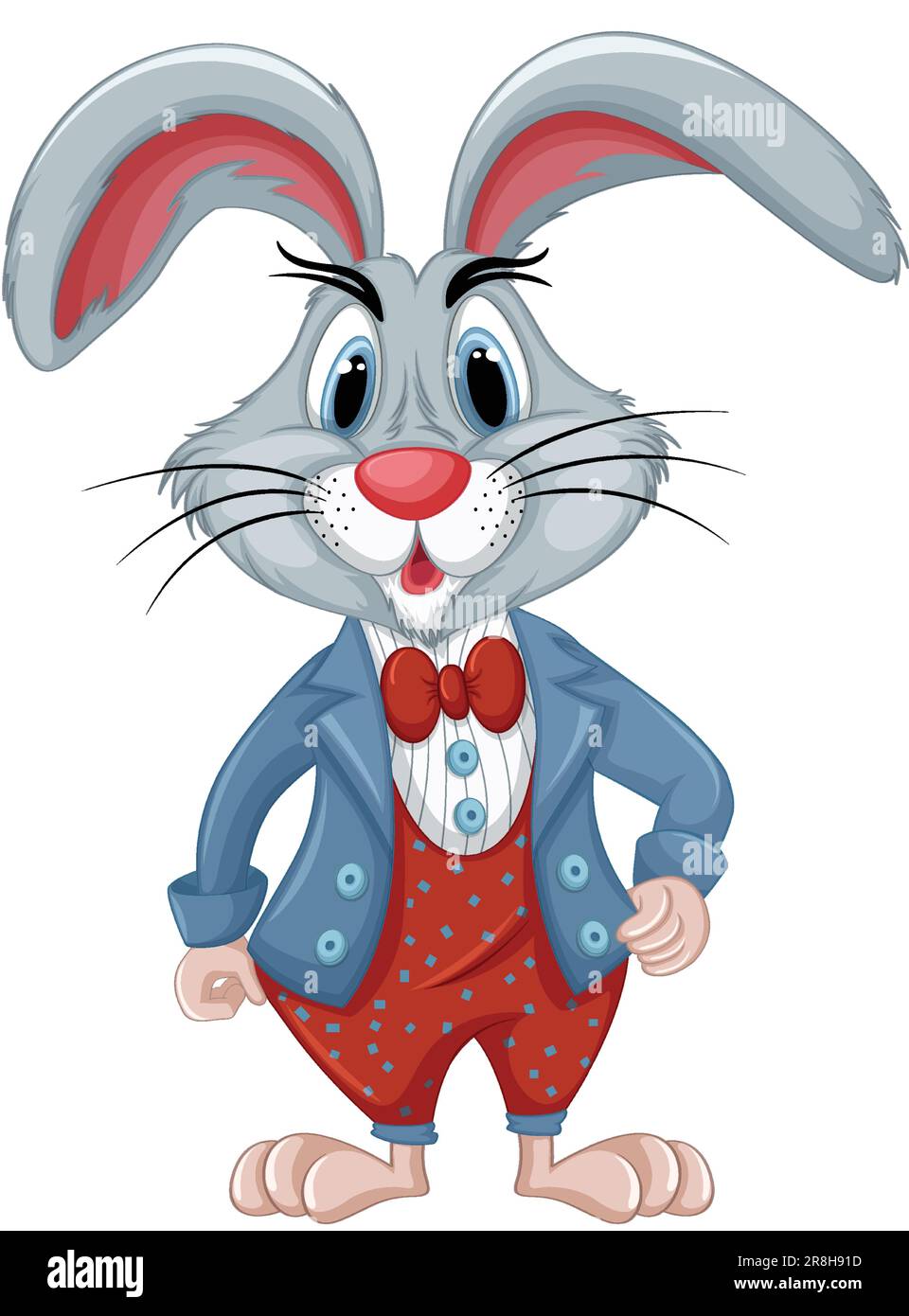 Adorable Brown Rabbit in a Suit illustration Stock Vector Image & Art ...