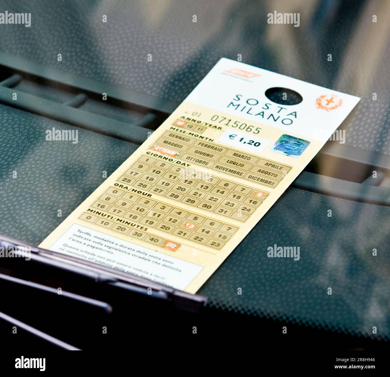 Parking Ticket. Milan. Italy Stock Photo - Alamy