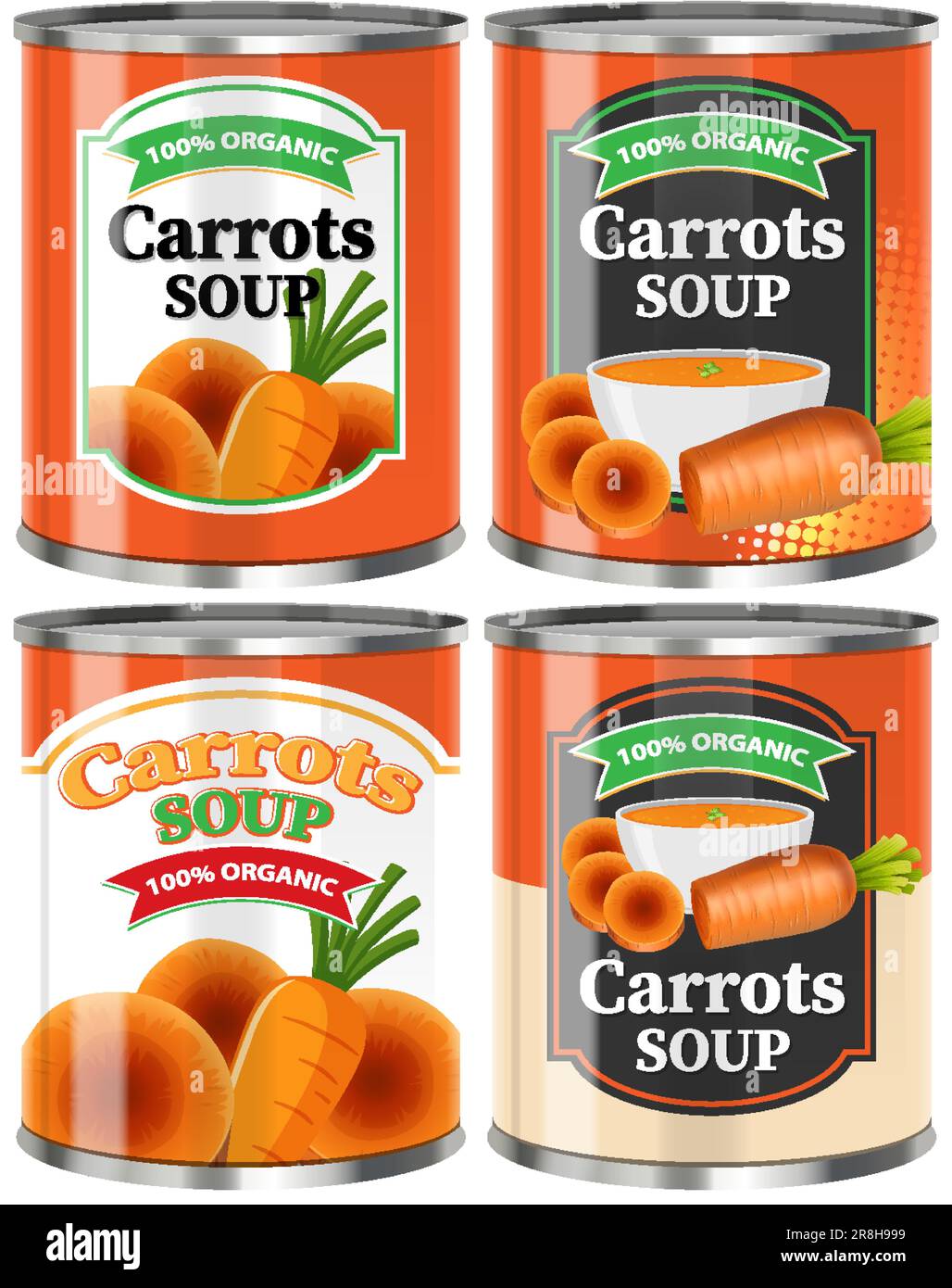 Carrot soup food cans collection illustration Stock Vector Image & Art ...