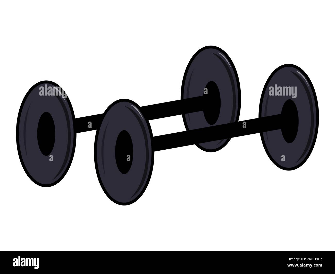 Dumbbell weight equipment icon for exercise apps and websites. Vector ...