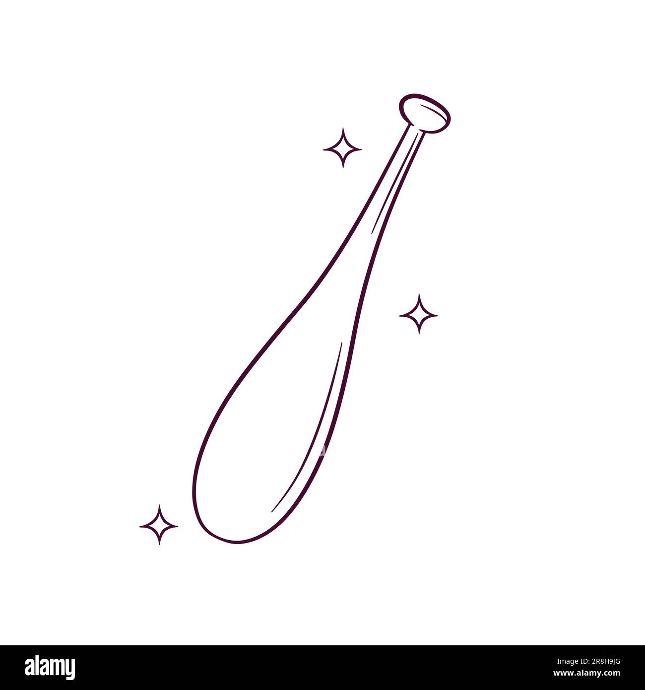 Hand Drawn Baseball Stick. Doodle Vector Sketch Illustration Stock ...