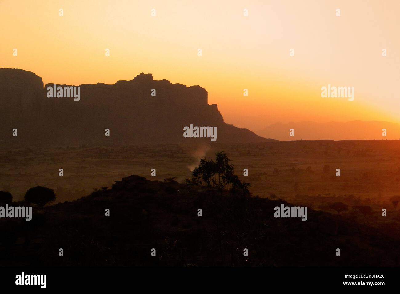 Sunset. Tigray Valley. Surrounding of Wukro. Tigray. Ethiopia Stock ...