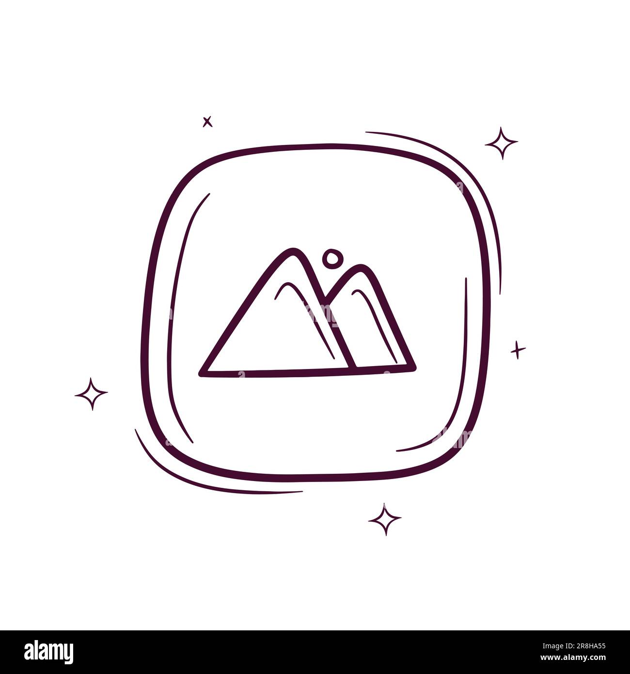 Hand Drawn Gallery Icon. Doodle Vector Sketch Illustration Stock Vector ...