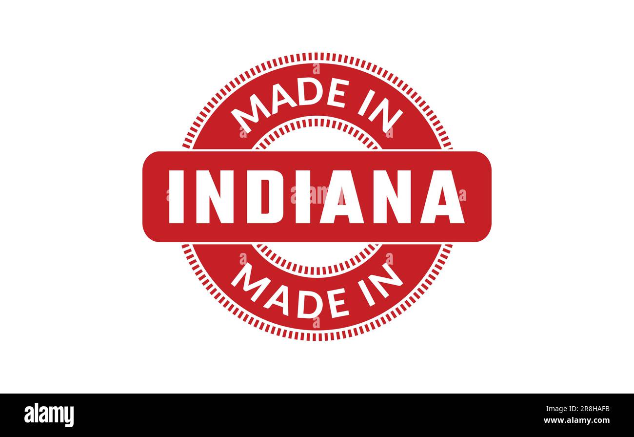 Made In Indiana Rubber Stamp Stock Vector Image & Art - Alamy