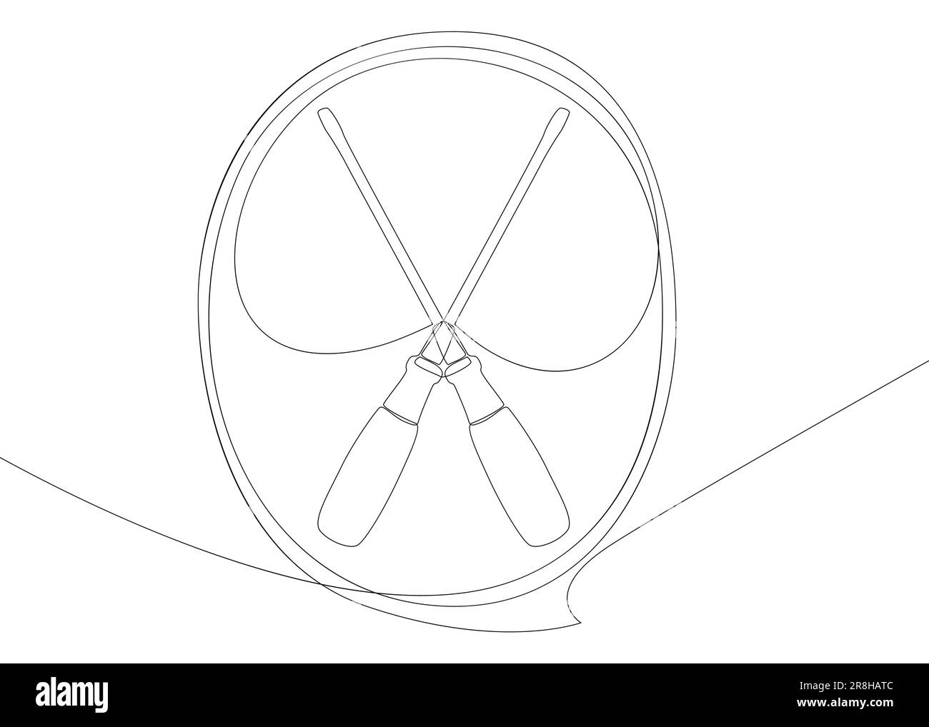 One Continuous Line Of Speech Bubble With Screwdriver Thin Line