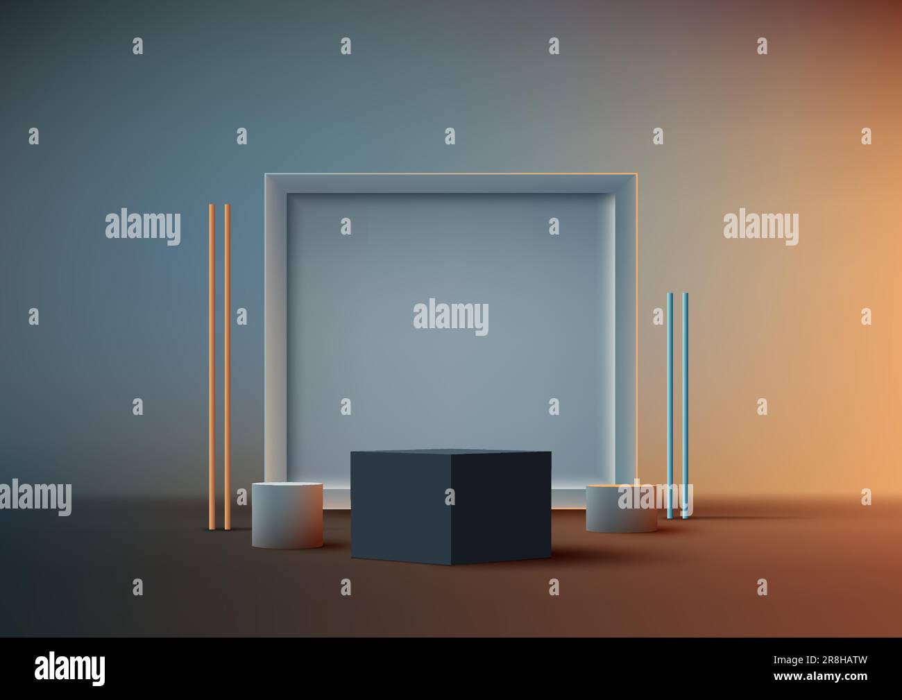 Empty podium square on Stock Vector Images - Alamy