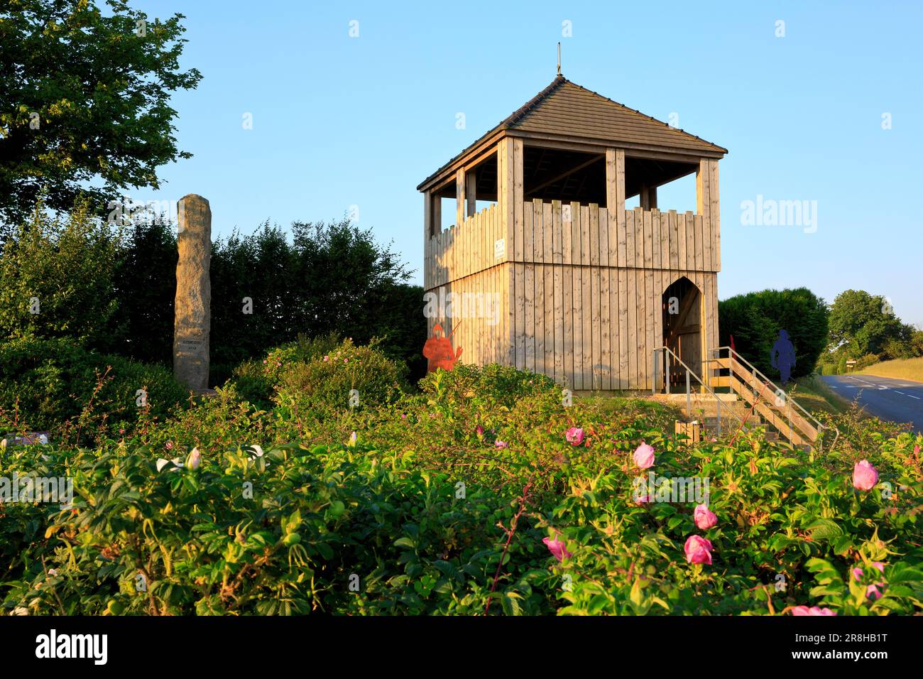 The Battle of Agincourt memorial (1415) and viewpoint at Maisoncelle ...