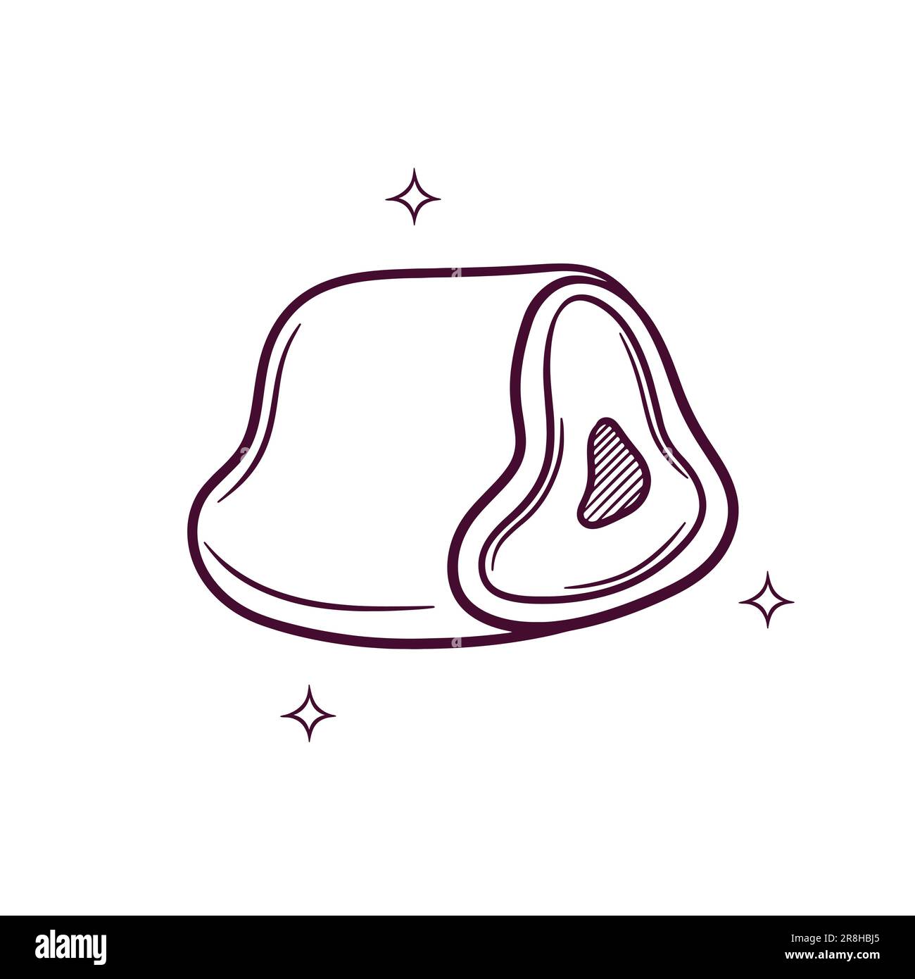 Hand Drawn Raw Meat. Doodle Vector Sketch Illustration Stock Vector ...