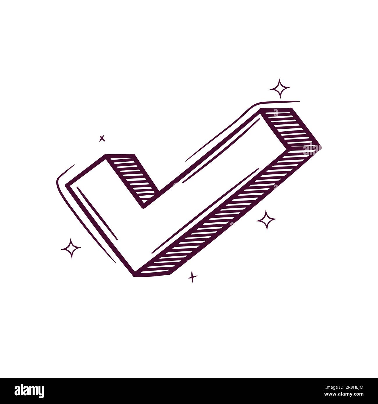 Hand Drawn Check Mark. Doodle Vector Sketch Illustration Stock Vector ...