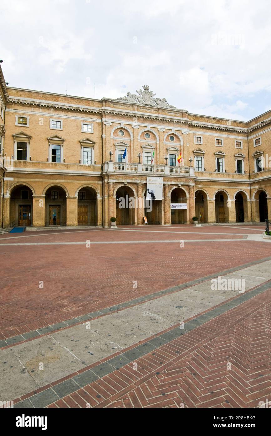 Giacomo Leopardi Place. Recanati. Marche. Italy Stock Photo - Alamy