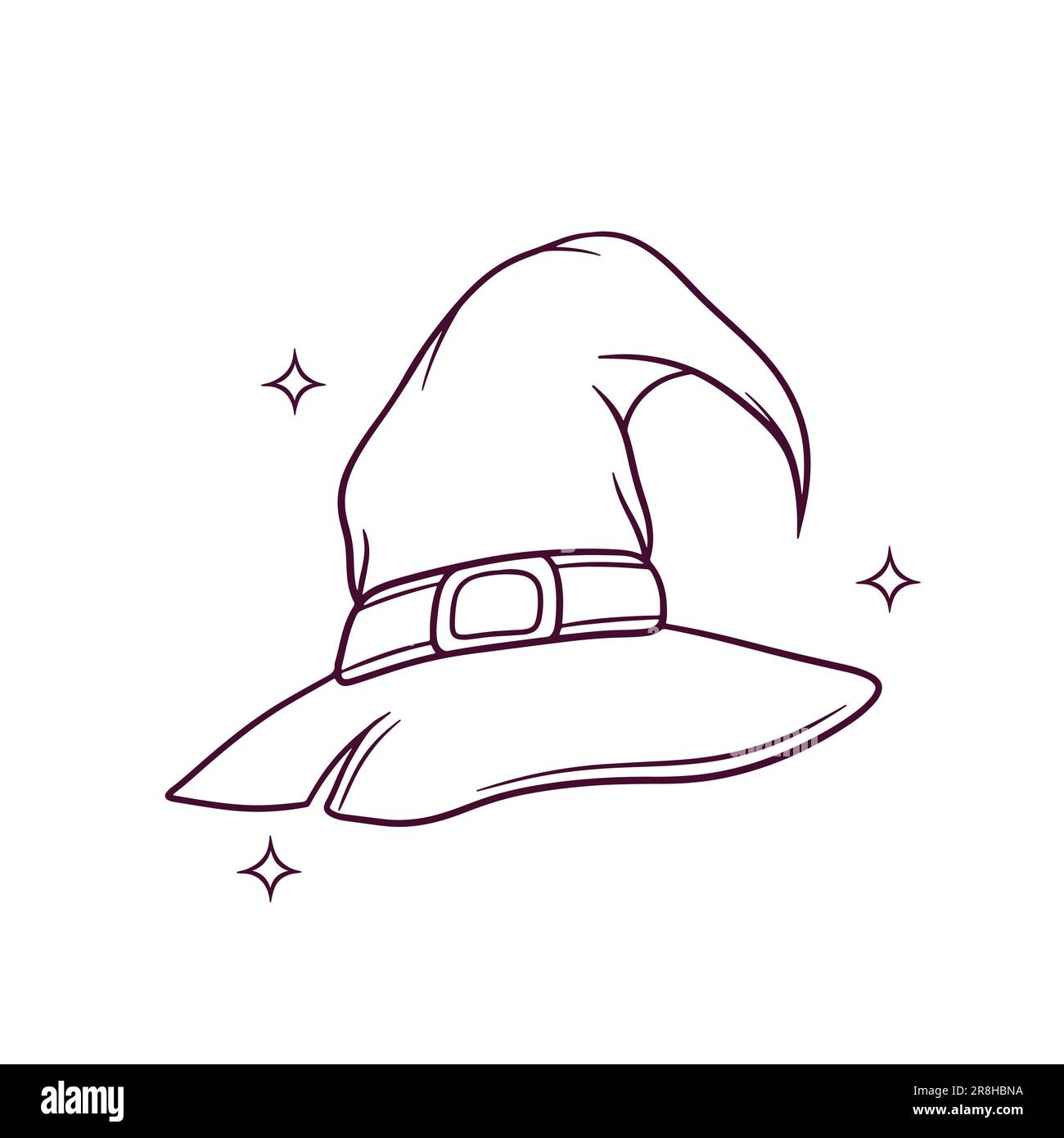 Hand Drawn Witch Hat. Doodle Vector Sketch Illustration Stock Vector ...