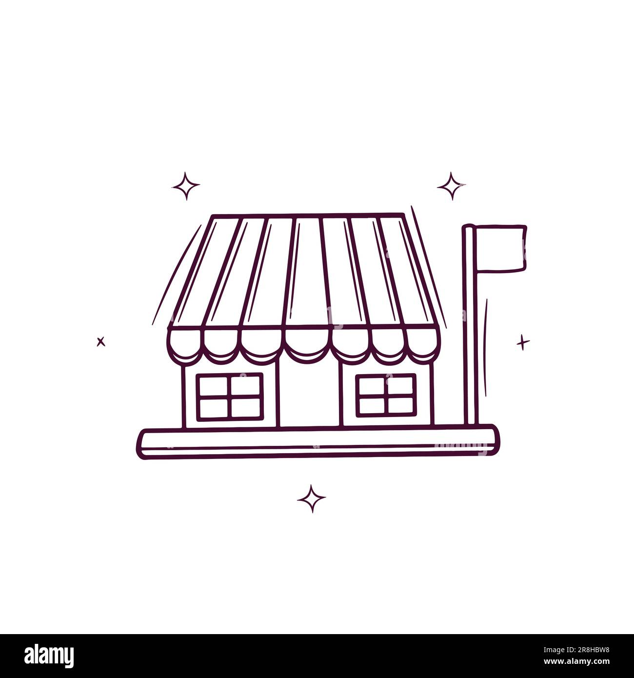 Hand Drawn Market. Doodle Vector Sketch Illustration Stock Vector Image ...