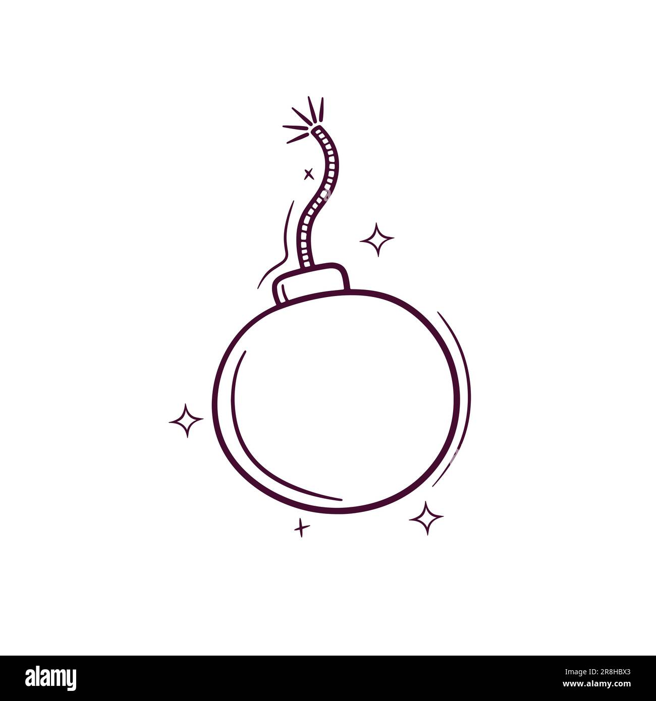 Hand Drawn Bomb. Doodle Vector Sketch Illustration Stock Vector Image ...