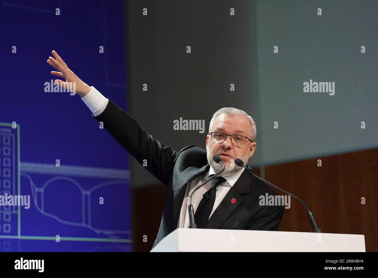 German Galushchenko, Minister of Energy of Ukraine speaks during a ...