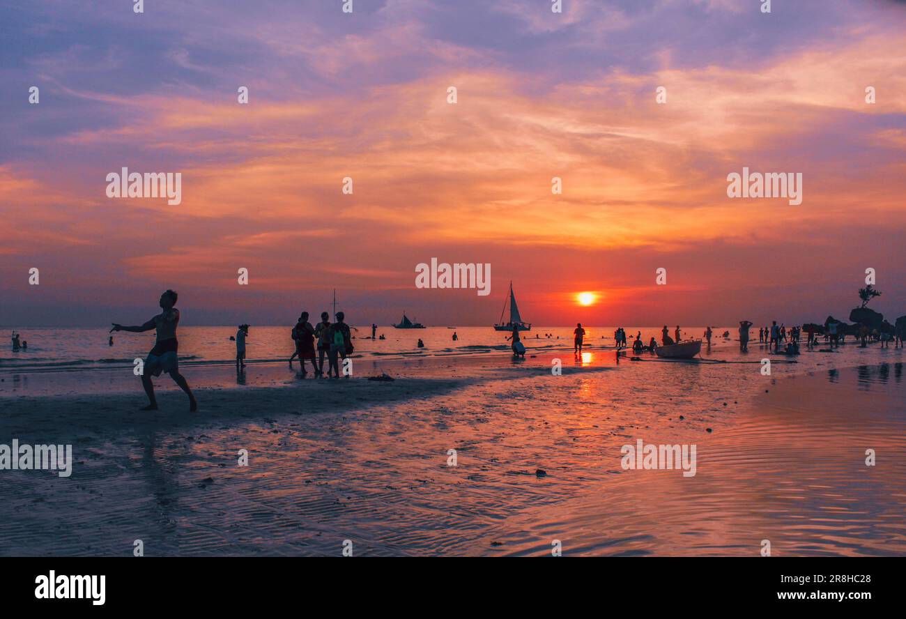 Sailing competition in Boracay, Philippines Stock Photo - Alamy