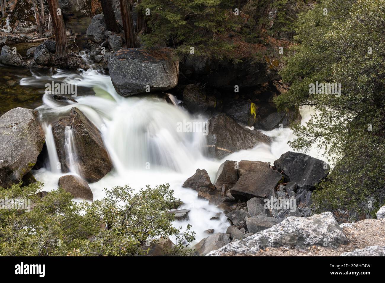 Cascade landscape of the Merced River in Yosemite National Park from ...
