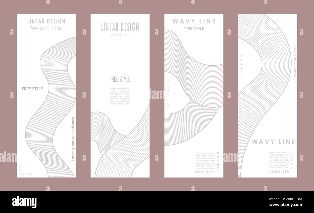 Linear composition. A set of templates for the design of banners ...