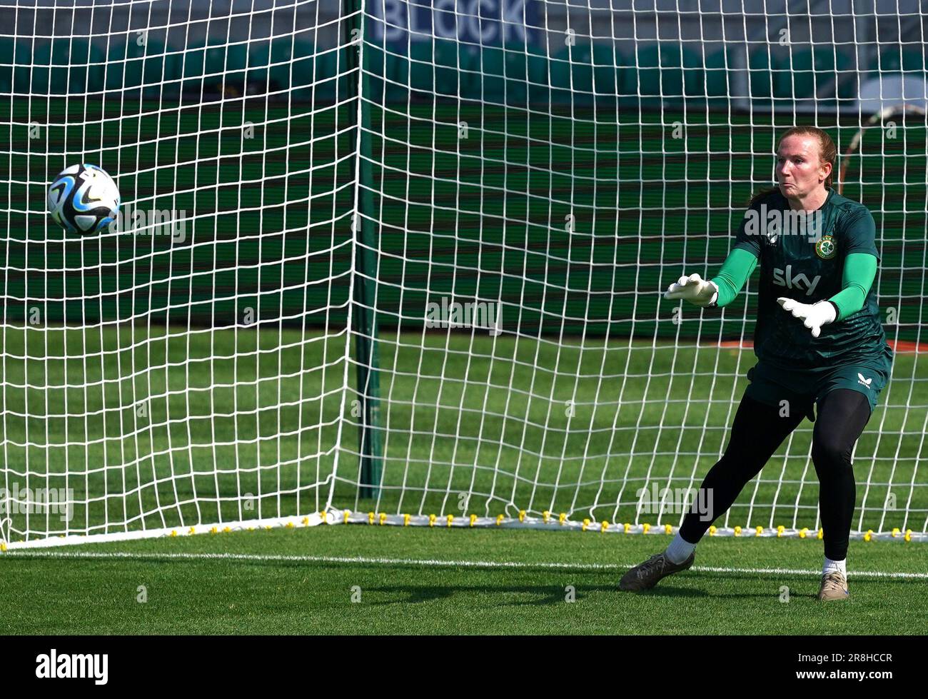 Ireland goalkeeper Courtney Brosnan during a training session at the ...