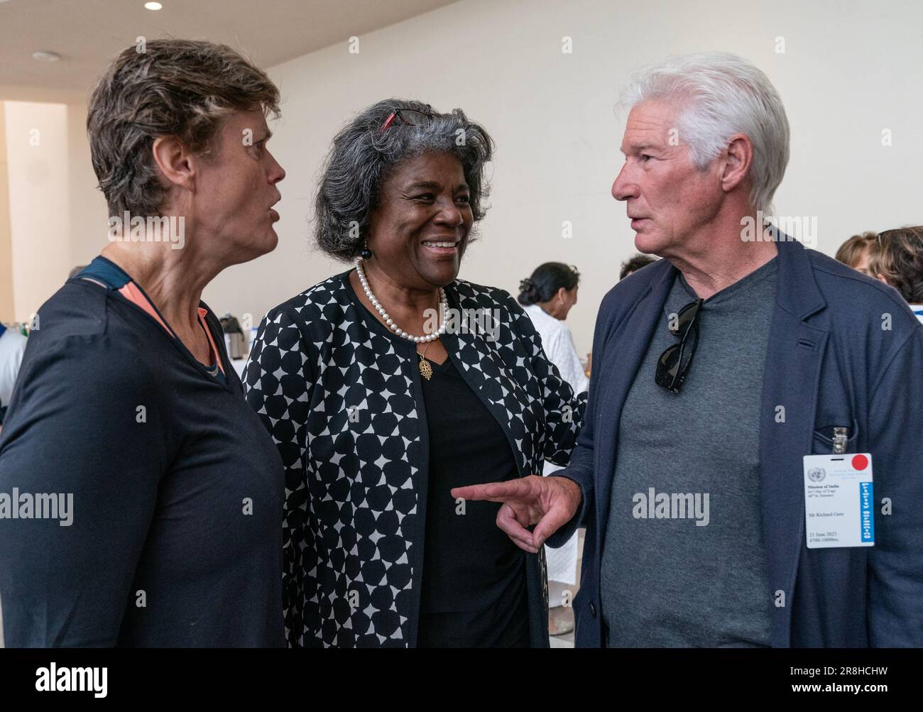 Barbara Woodward, Linda Thomas-Greenfield, Richard Gere attend ...