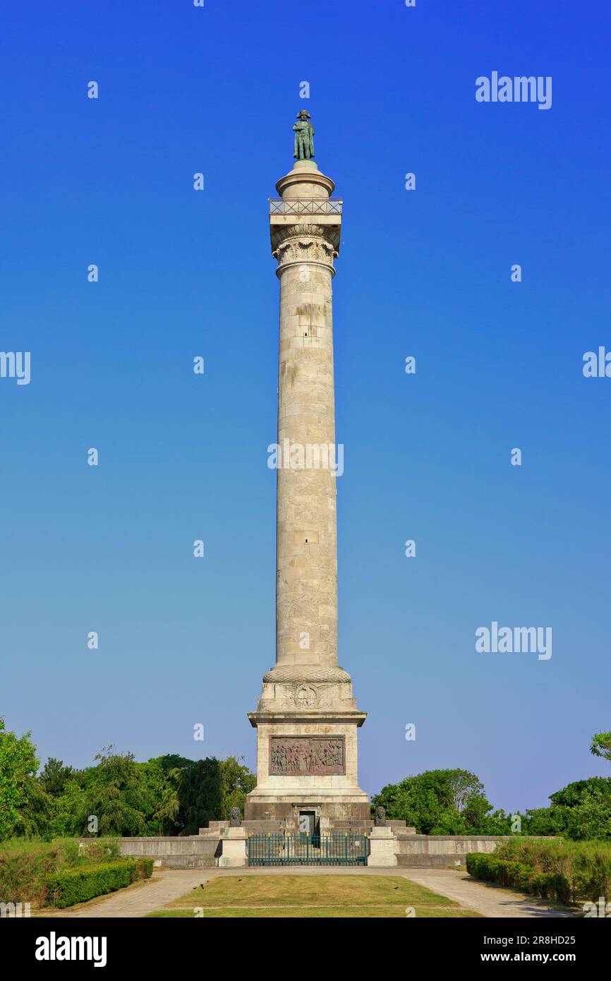 Statue of Napoleon Bonaparte (1769-1821) atop the Column of the Grande ...