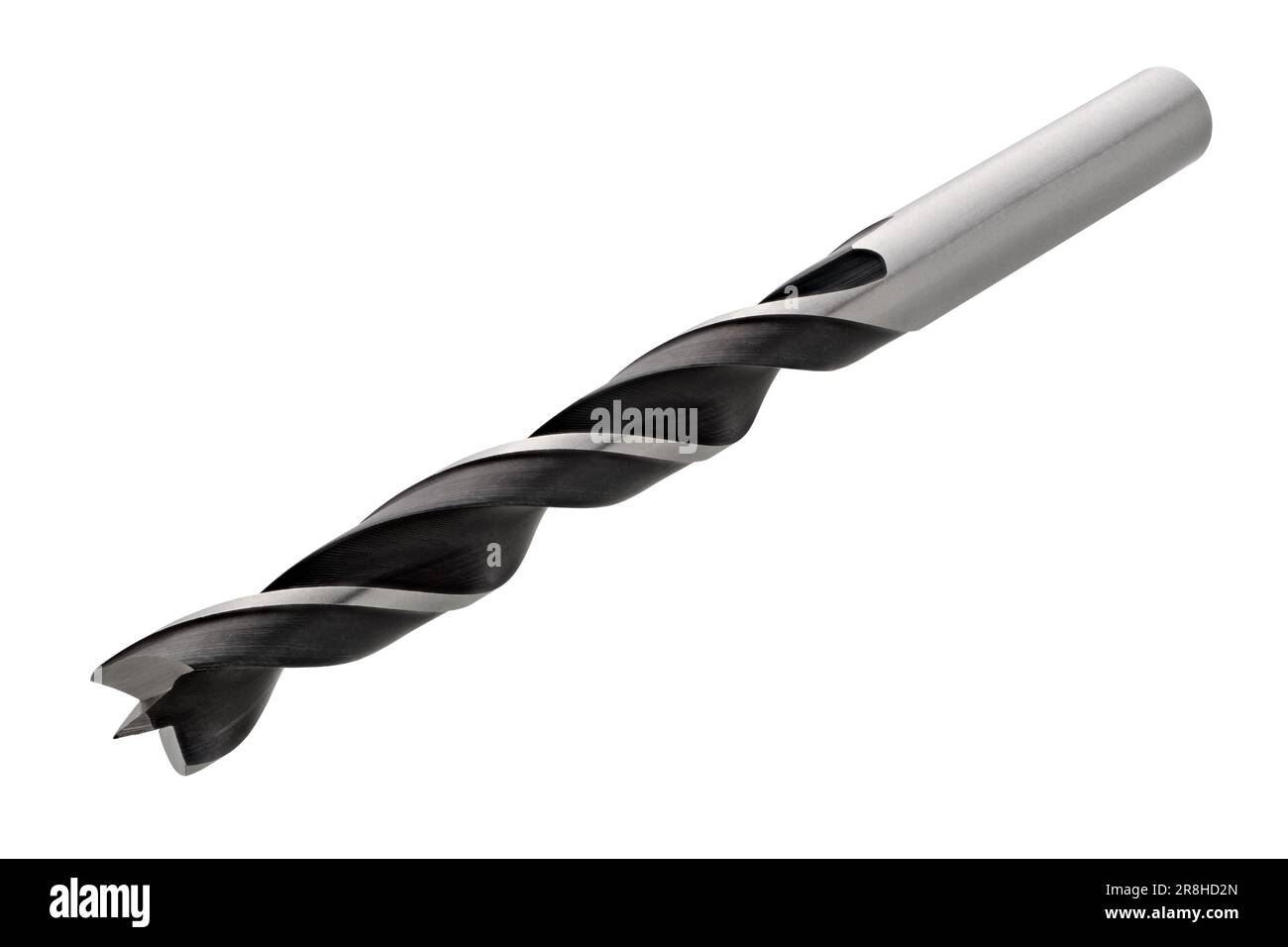 Woodwork twist drill, carpenter tool, diagonal view, close-up shot ...