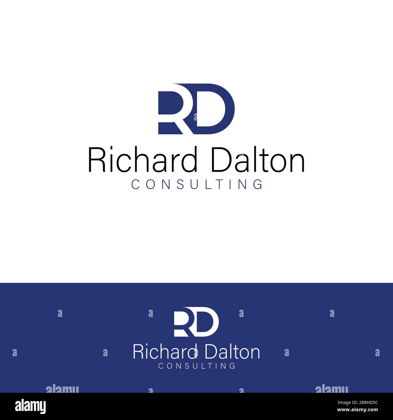 Richard Dalton consulting vector logo design. R and D logotype. RD ...