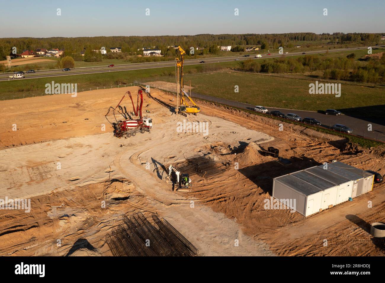 Overhead drone footage industrial hi-res stock photography and images ...