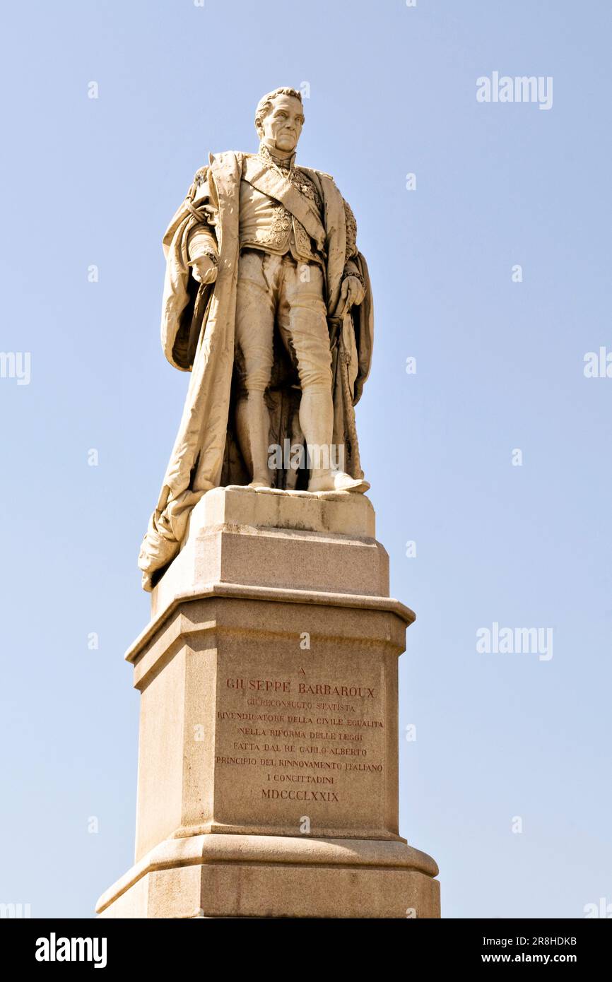 Giuseppe Barbaroux Statue. Piazza Galimberti. Cuneo. Piedmont. Italy ...