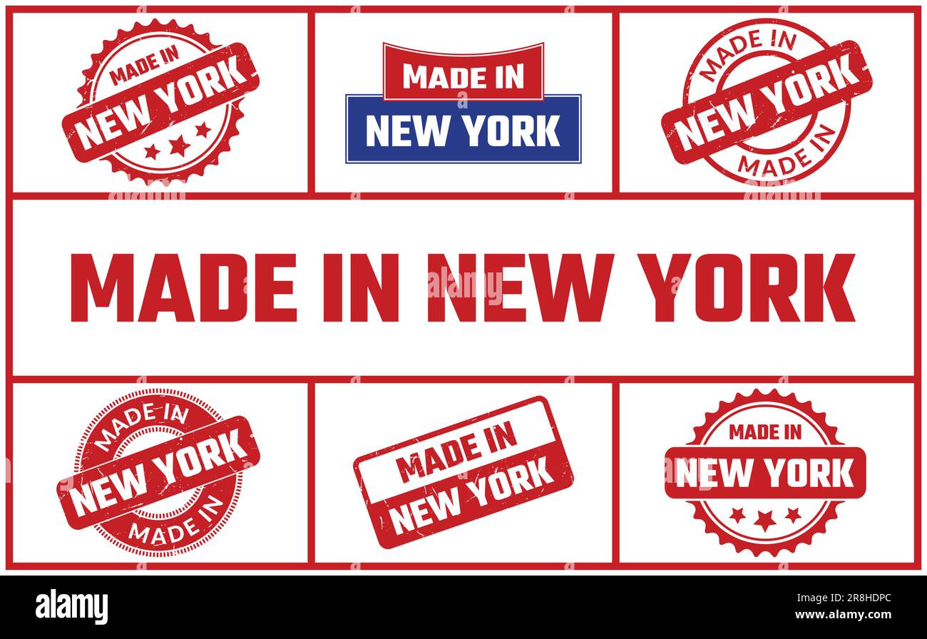 Made in new york stamp hi-res stock photography and images - Alamy