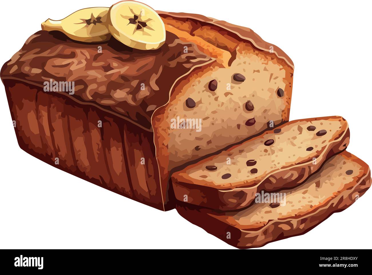 Banana loaf Stock Vector Images - Alamy