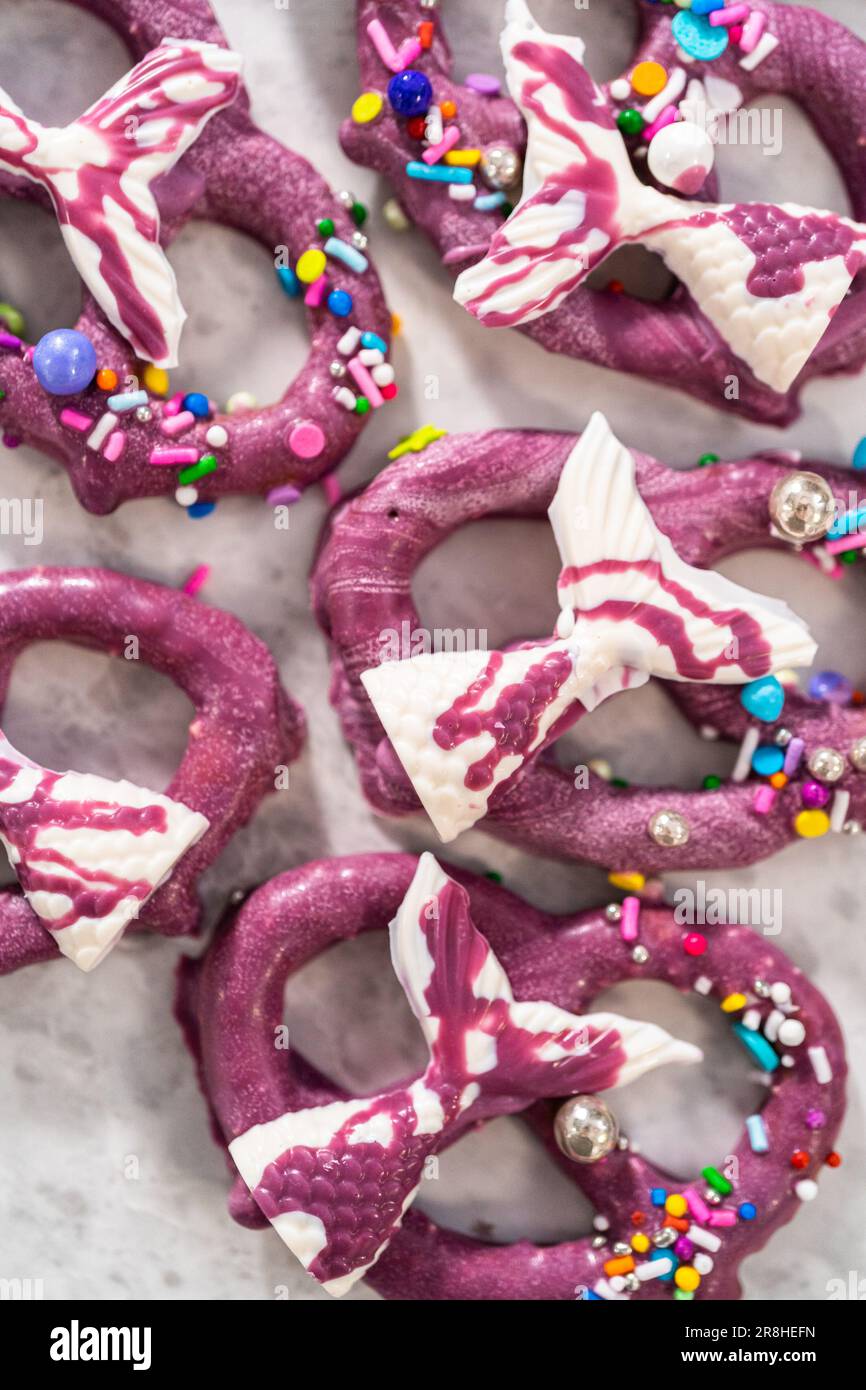 Mermaid pretzel twists Stock Photo - Alamy