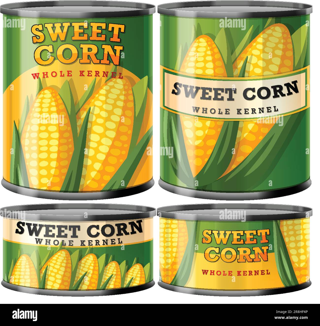 Sweet Corn Food Cans Collection illustration Stock Vector Image & Art ...