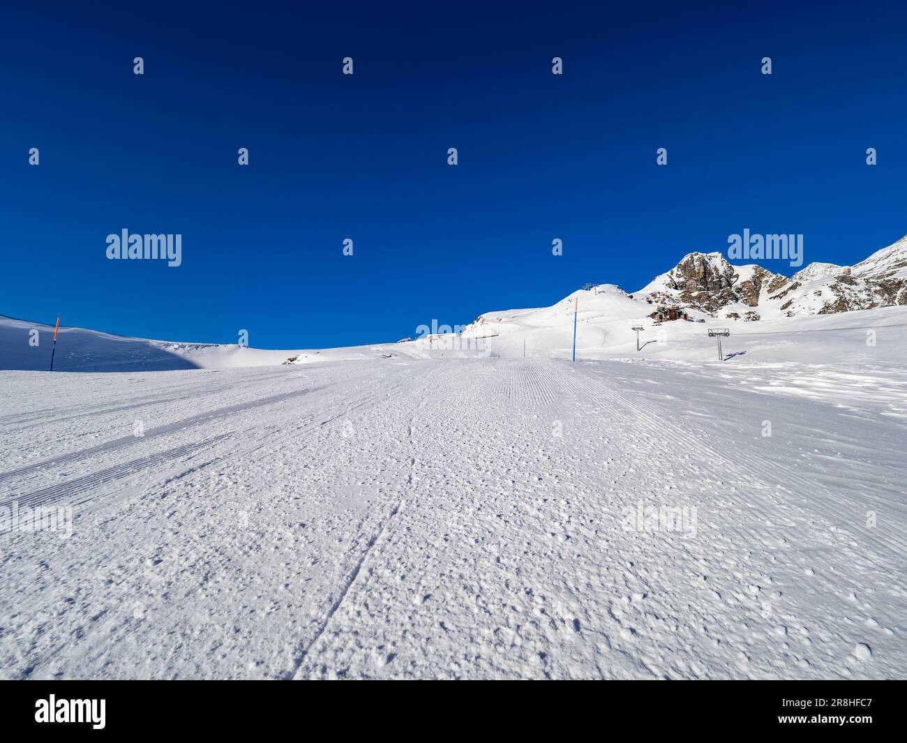 Ski slopes in Monte Rosa ski resort Stock Photo - Alamy