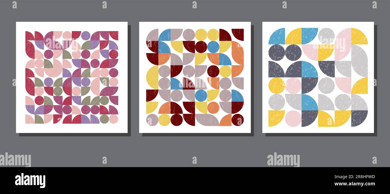 A set of layouts with geometric shapes for interior design, paintings ...