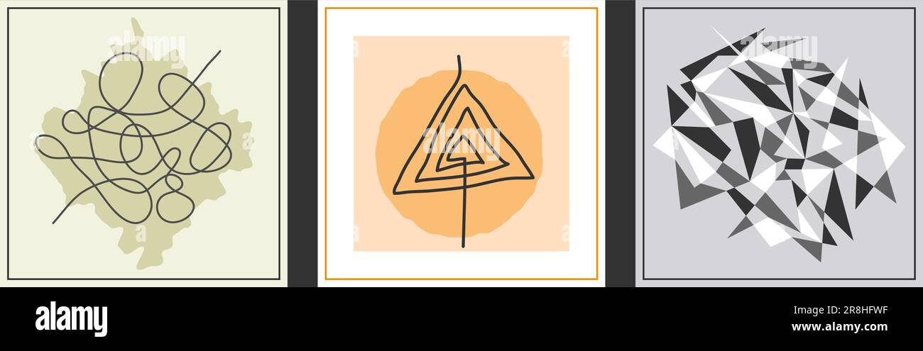 Artistic composition for interior design, prints, postcards, posters ...